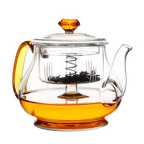 Clear New Design Glass Teapot With Infuser Stovetop Safe Pot And Jug