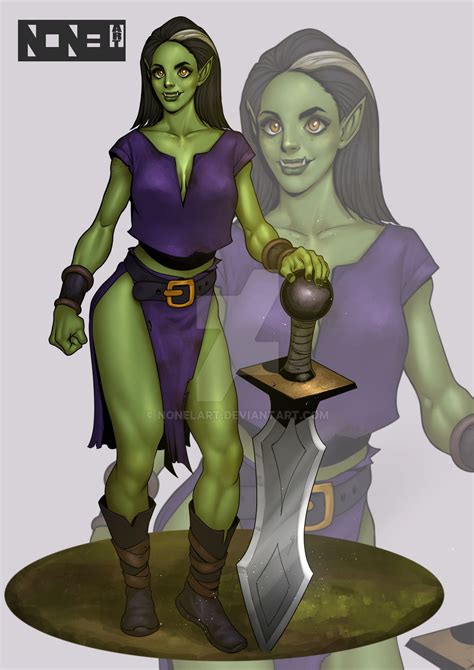 Half Orc Barbarian By Nonelart On Deviantart