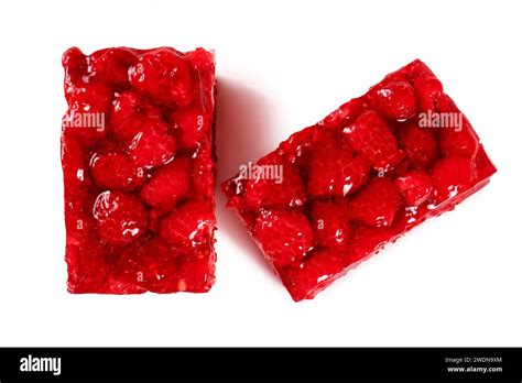 Two Golden Brown Raspberry Tarts Freshly Baked And Glistening With A