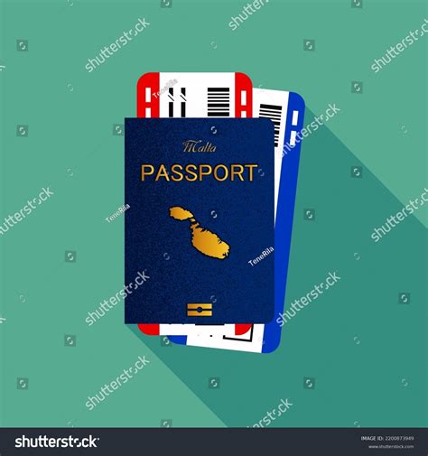 Vector Passport Tickets Air Travel Concept Stock Vector Royalty Free