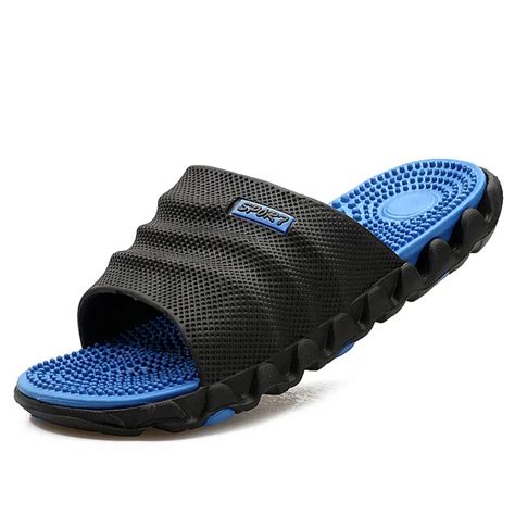 2017 New Arrival Mens Slippers Indoor Home Non Slip Massage Slippers