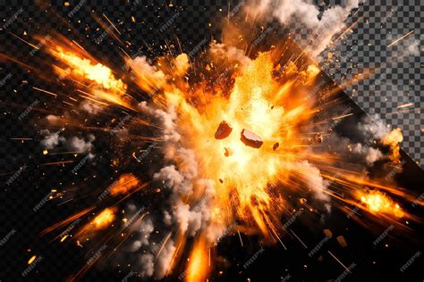 Premium Psd A Fiery Explosion With A Hole And Sparks In The Background