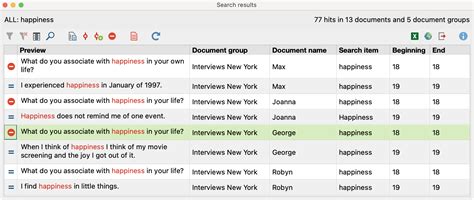 MAXQDA 2022 Online Manual Export Search Results