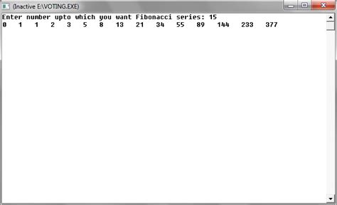 Learn C Language Fibonacci Series