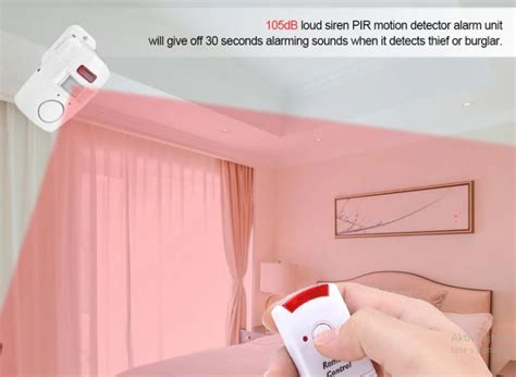 Senzor Prolaza Ulaza Pir Alarm 105db 2xrc Daljinski Na Privjesku