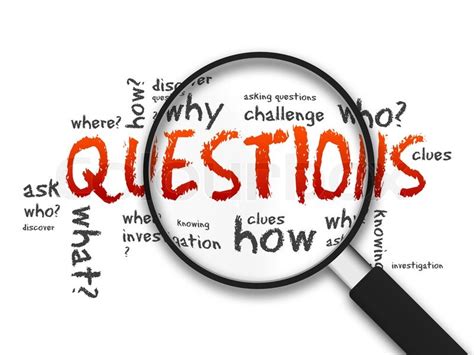 Magnifying Glass Questions Stock Image Colourbox