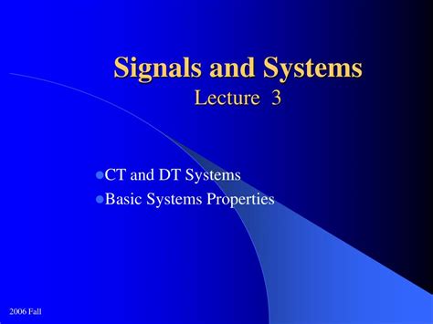ppt signals and systems lecture 3 powerpoint presentation free