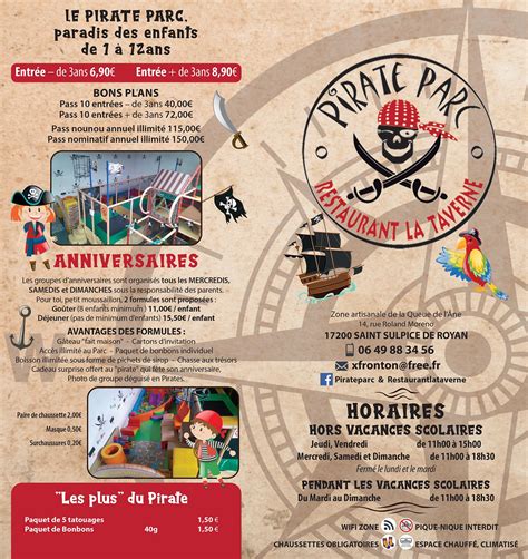 Restaurant et parc à jeux Indoor Royan Restaurant La Taverne et Pirate Parc