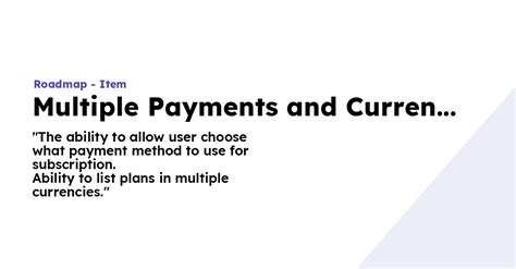 Multiple Payments And Currency Option Mixpost Roadmap