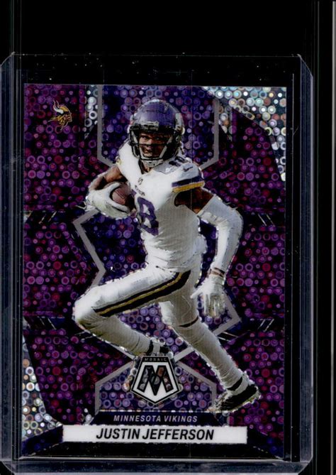 Mavin 2022 Panini Mosaic Justin Jefferson Purple Disco No Huddle
