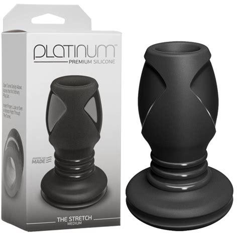Platinum Silicone The Stretch Silicone Anal Plug Medium Black Shop