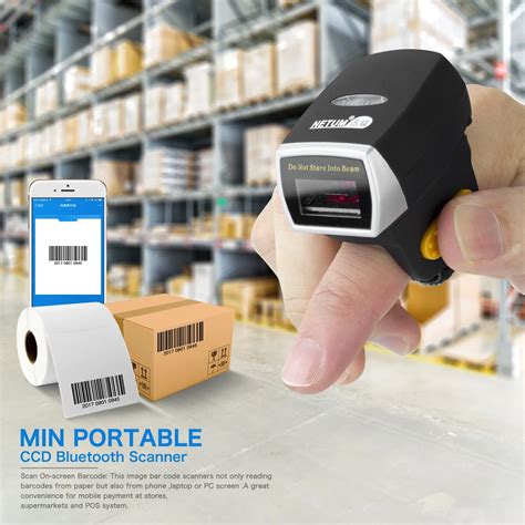 Netum Mini Pocket Wearable Bt Ring Wearable Wireless Blue Tooth Ring Barcode Scanner Barcode