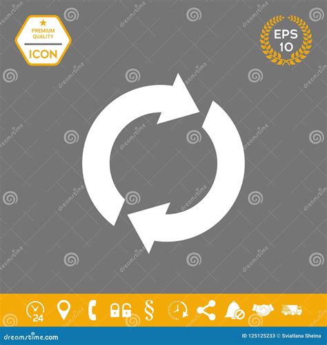 Reset Button Reload Arrows Graphic Elements For Your Design Stock Vector Illustration Of