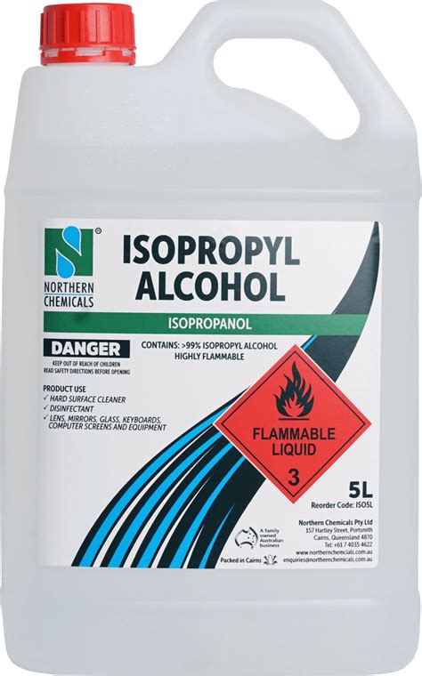 Isopropyl Alcohol Northern Chemicals Cleaning Supplies Cairns