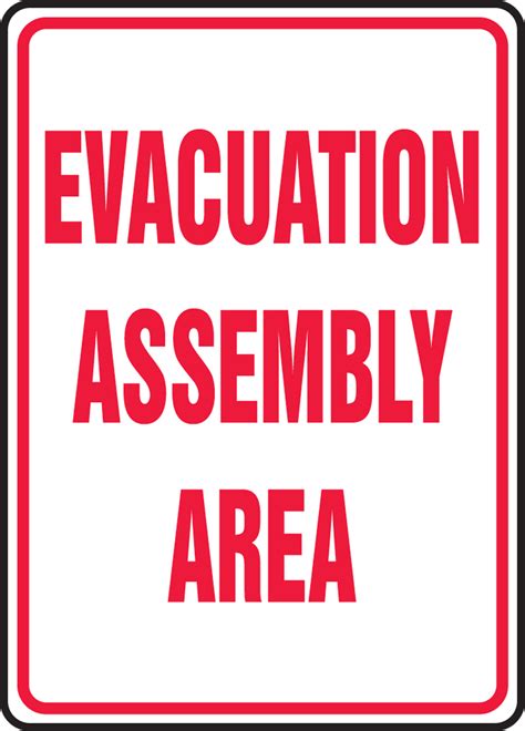 Evacuation Assembly Area Safety Sign Mfex