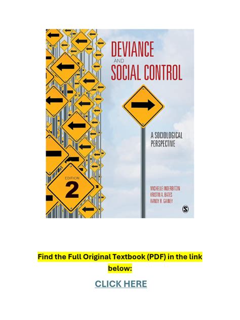 Deviance And Social Control A Sociological Perspective 2nd Edition Pdf