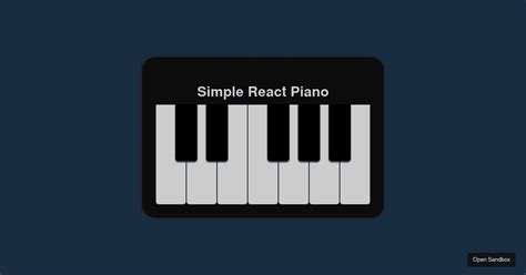 Simple React Piano Codesandbox