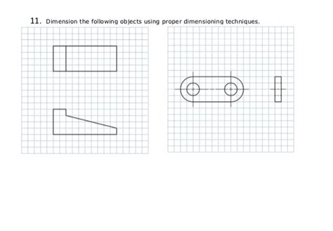 solved 11 dimension the following objects using proper