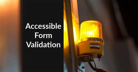 Accessible Form Validation Dandi