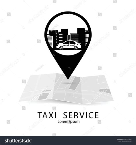 Taxi Service Logo Template Black Yellow Stock Vector Royalty Free