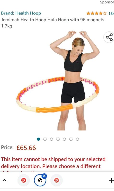 Health Hoop Jemimah Weighted Magnetic Hula Hoop 1.7kg, Sports Equipment ...