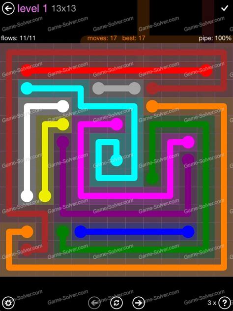 Flow 1313 Mania Solutions Game Solver