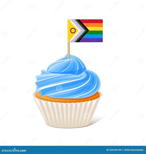 Progress Pride Flag Doodle Icon Vector Color Line Illustration