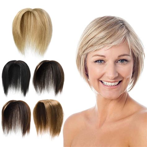 Rose Bud Toppers De Cabello Humano Con Clip Sin Costuras Para Mujer Base De Encaje Para El
