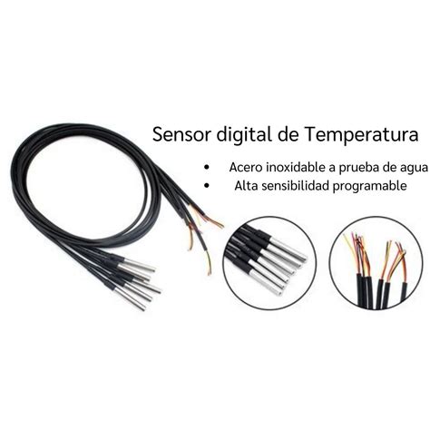 Sensor De Temperatura Ds b Para Líquidos Arduino Prodelab