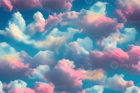 Pastel Cloud Background Cotton Candy Clouds Rainbow Cloud Background