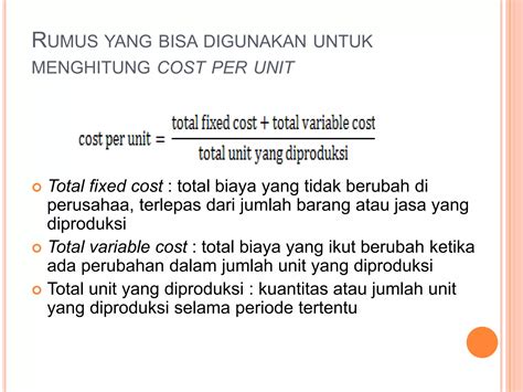 Teori Perhitungan Unit Cost Pptx