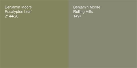 Benjamin Moore Eucalyptus Leaf Vs Benjamin Moore Rolling Hills Comparison