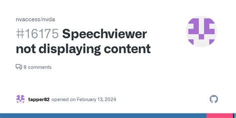 Speechviewer Not Displaying Content · Issue 16175 · Nvaccessnvda · Github