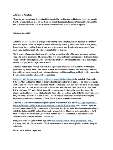 asteroids in astrology pdf planets asteroid