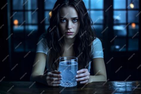 Premium Photo Sad Girl Holding Cocktail
