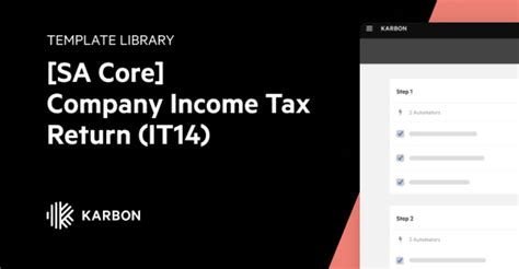 Sa Core Company Income Tax Return It14 Karbon Template Library
