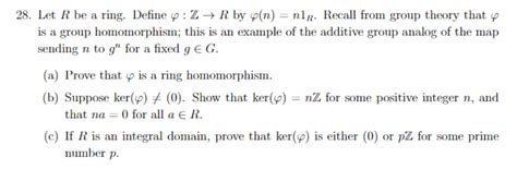 solved 28 let r be a ring define p z → r by y n n111