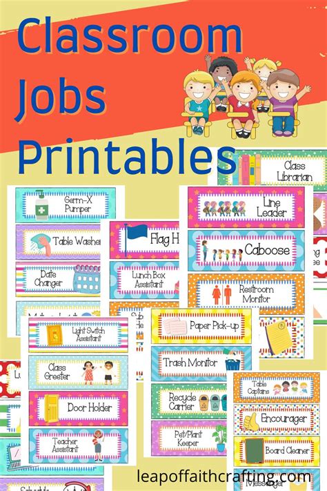 Free Printable Classroom Job Signs Download Free Printable Classroom