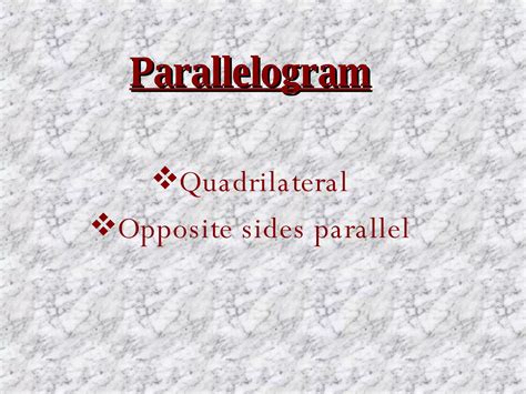 Special Parallelograms Ppt