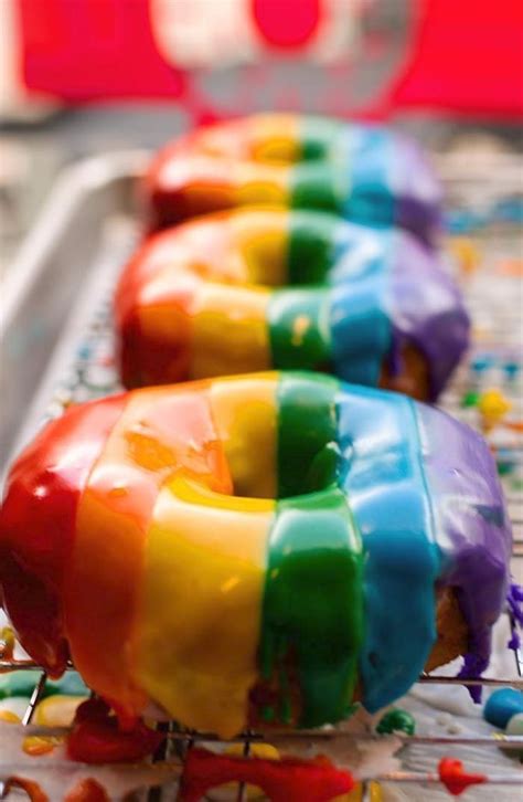 Rainbow Donuts Rainbow Donut Rainbow Desserts Rainbow Food