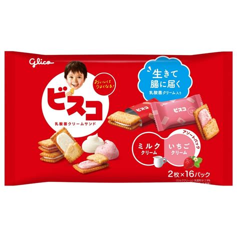 日本glico 固力果 乳酸菌綜合餅乾 奶油and草莓 雙味餅乾 奶油餅乾 乳酸菌餅乾 夾心餅乾 香草 蝦皮購物