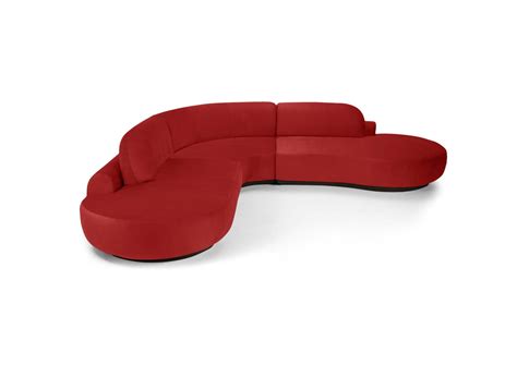 Naked Curved Sectional Sofa 2 Piece With Beech Ash 056 5 And Smooth 72