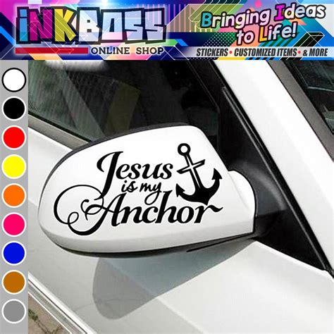 Jesus Is My Anchor Vinyl Sticker Car Decals Vinyl Cut Auto Decals