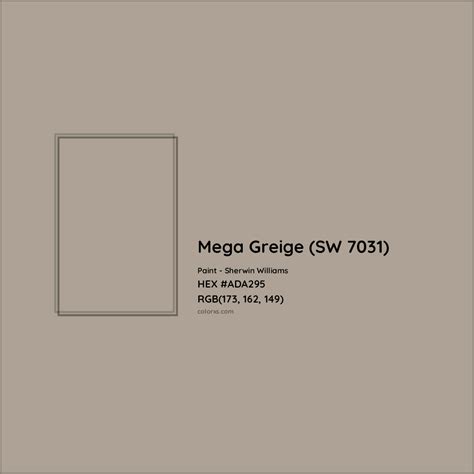 Sherwin Williams Mega Greige SW 7031 Paint Color Codes Similar