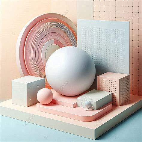 3d Rendering Abstract Background Geometric Shape Generative Ai Retro Abstract Geometric