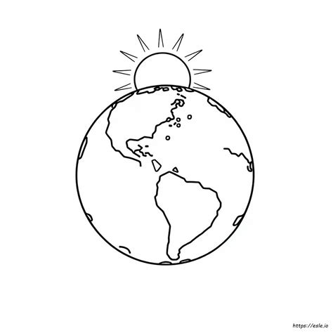 Planeta Tierra Para Colorear