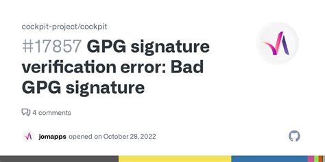 Gpg Signature Verification Error Bad Gpg Signature · Issue 17857