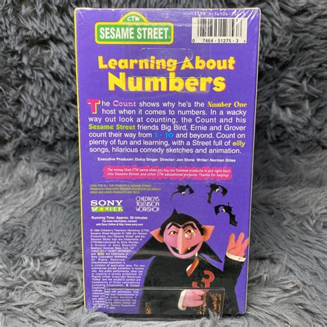 Sesame Street Learning About Numbers Vhs 1996 For Sale Online Ebay