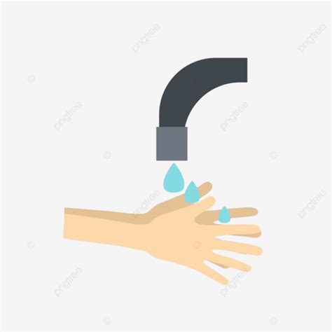 Hands Under Falling Water Out Of Tap Of Drop Falling Png And Vector