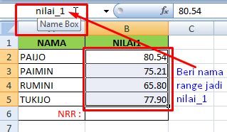 Cara Dan Contoh Membuat RANGE Di Excel Blog Mas Guruh Caraguruh Sharing Knowledge